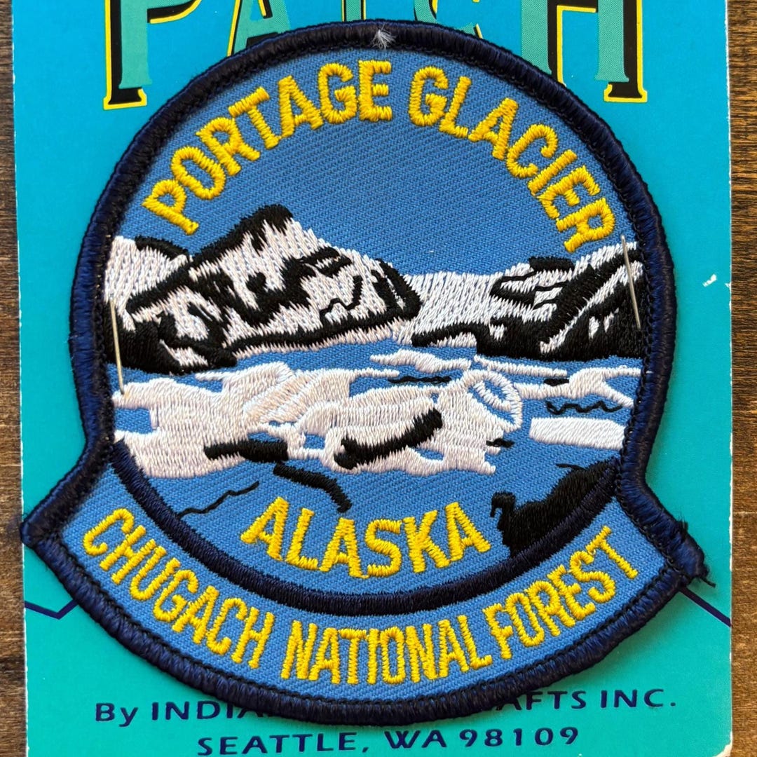 Vintage Portage Glacier Travel Patch: Chugach National Forest Souvenir ...