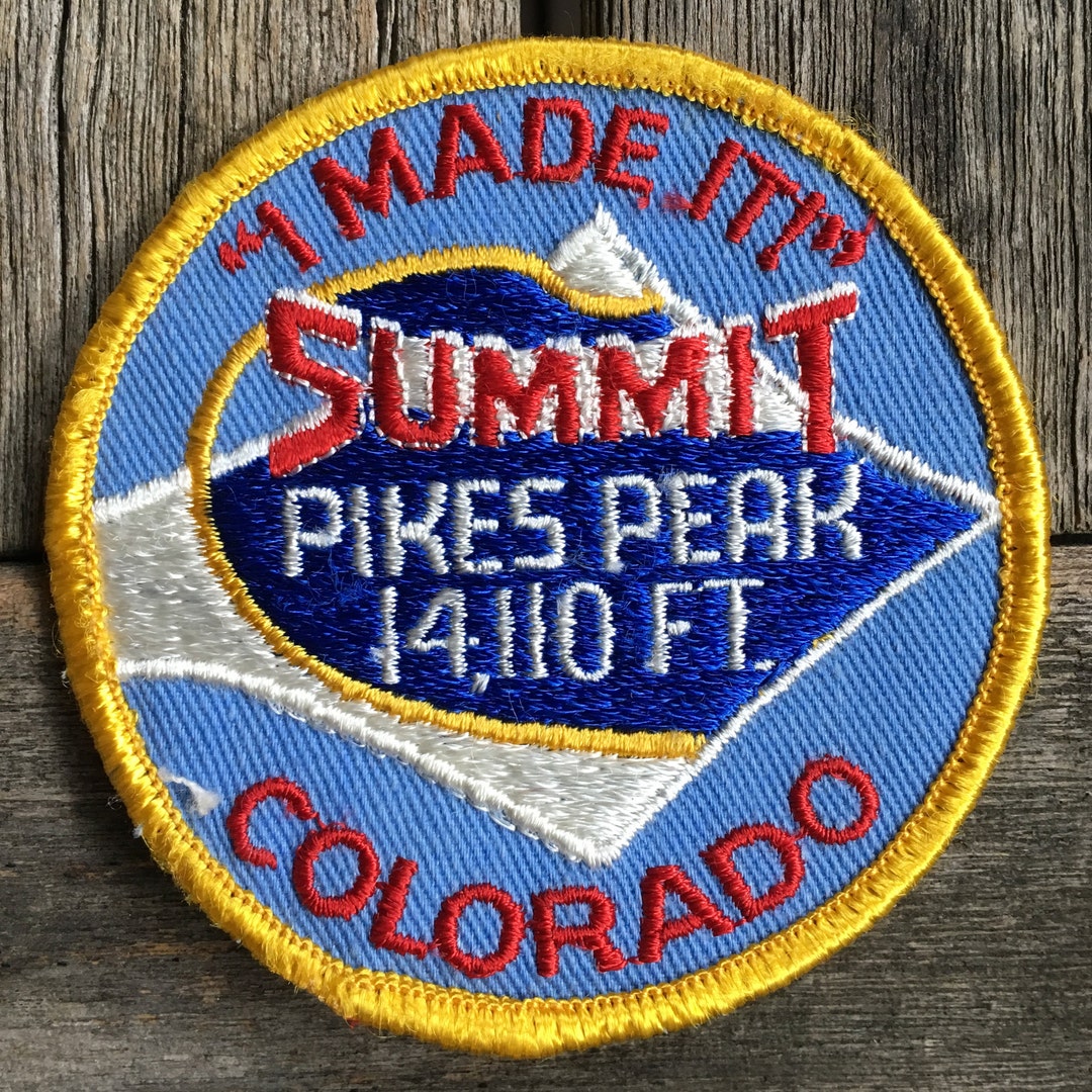 Pikes Peak Summit Colorado Vintage Souvenir Travel Patch, a Trailblazer ...