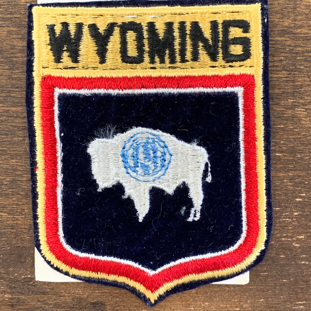 Wyoming Felt Flag Souvenir Travel Patch From Holm Patches - Etsy