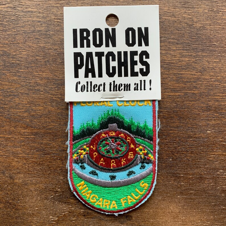 Floral Clock Niagara Falls Vintage Souvenir Travel Patch From - Etsy