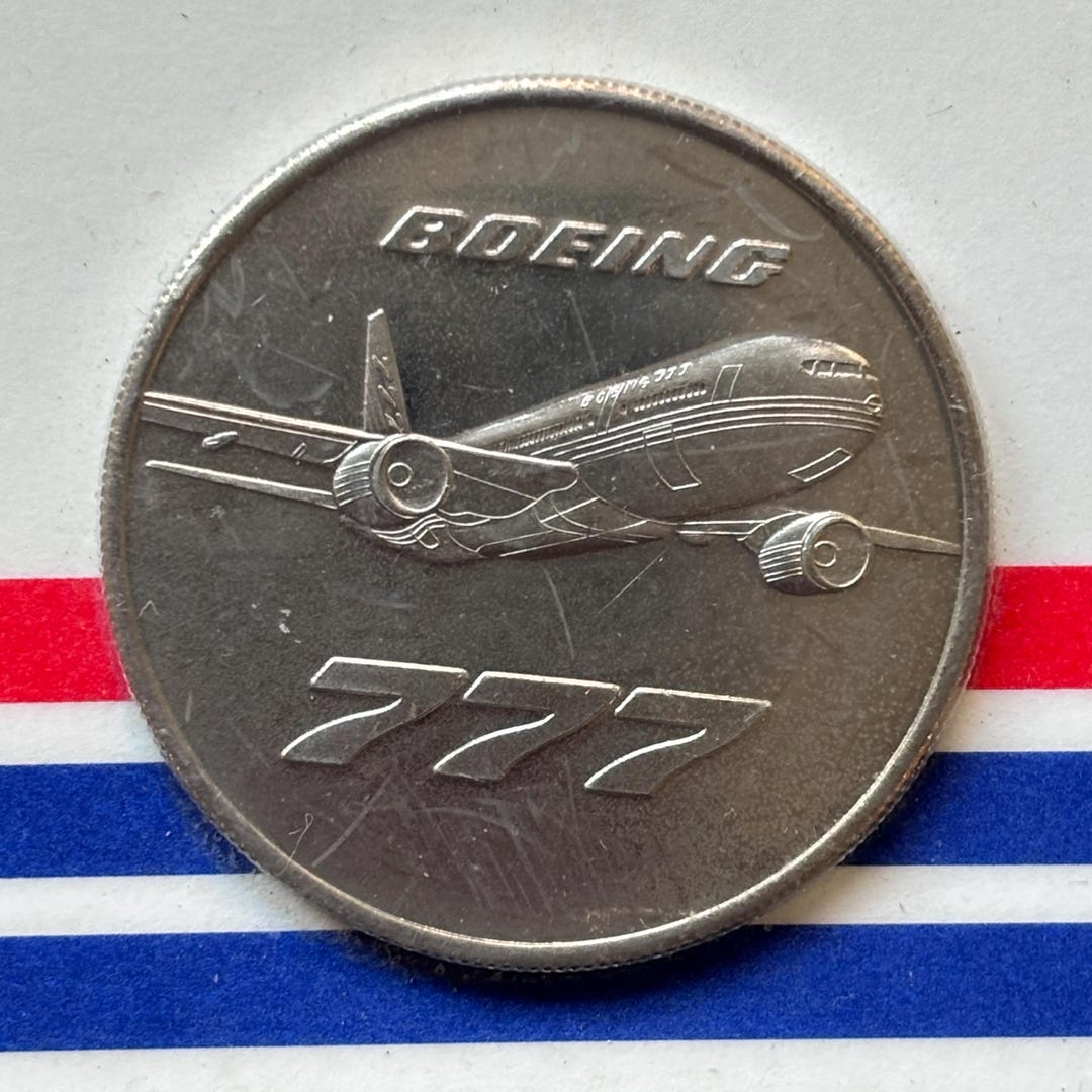 Boeing 777 Souvenir Coin - Etsy