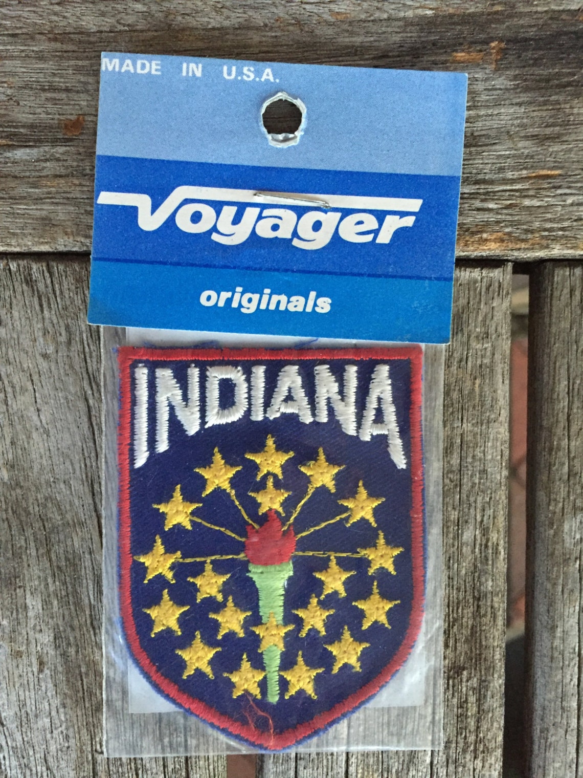 Indiana Vintage Souvenir Travel Patch From Voyager - Etsy