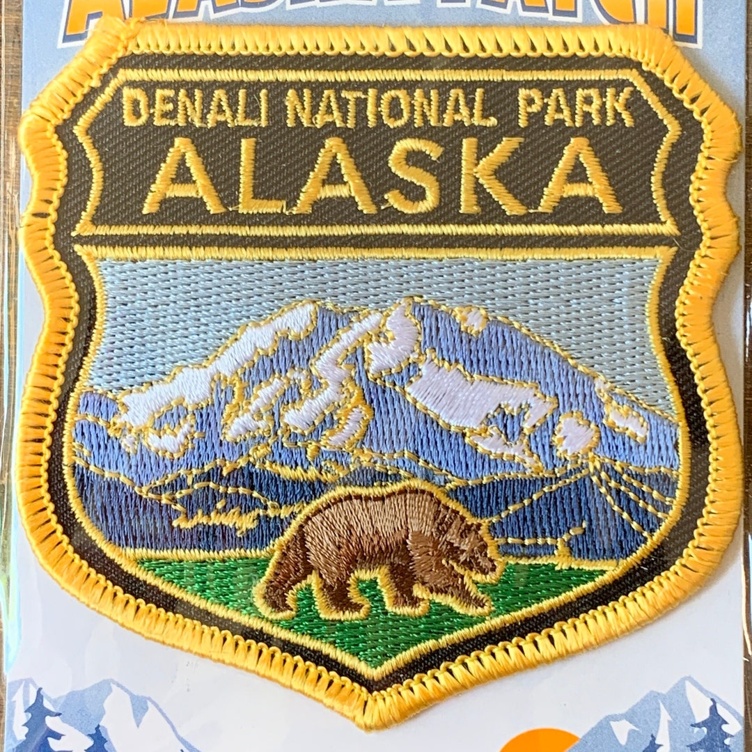 Denali National Park Alaska Vintage Souvenir Travel Patch From Arctic ...