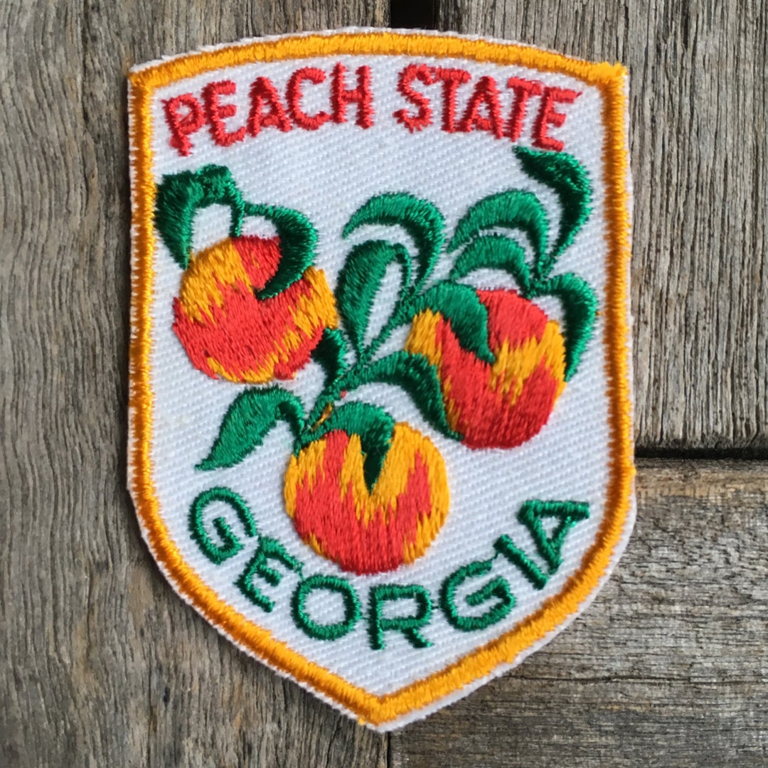 Peach State Georgia Vintage Souvenir Travel Patch From Voyager - Etsy