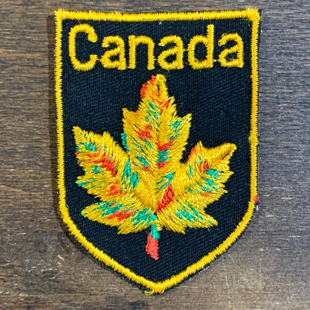 Vintage Canada Maple Leaf Travel Patch - Dress Cress Emblem - Etsy