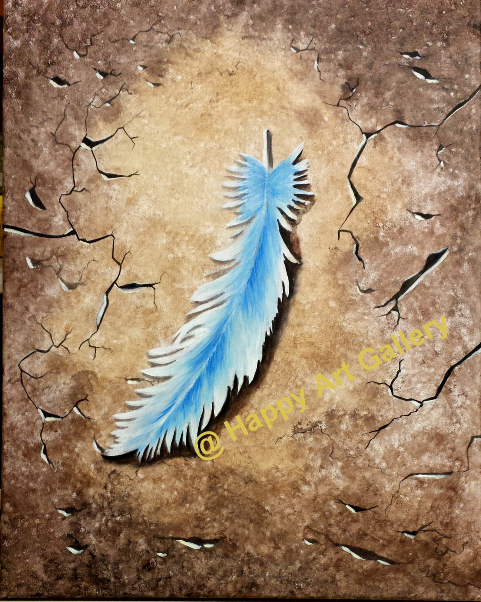 Feather Abstract Painting Original Artwork Still Life | Etsy