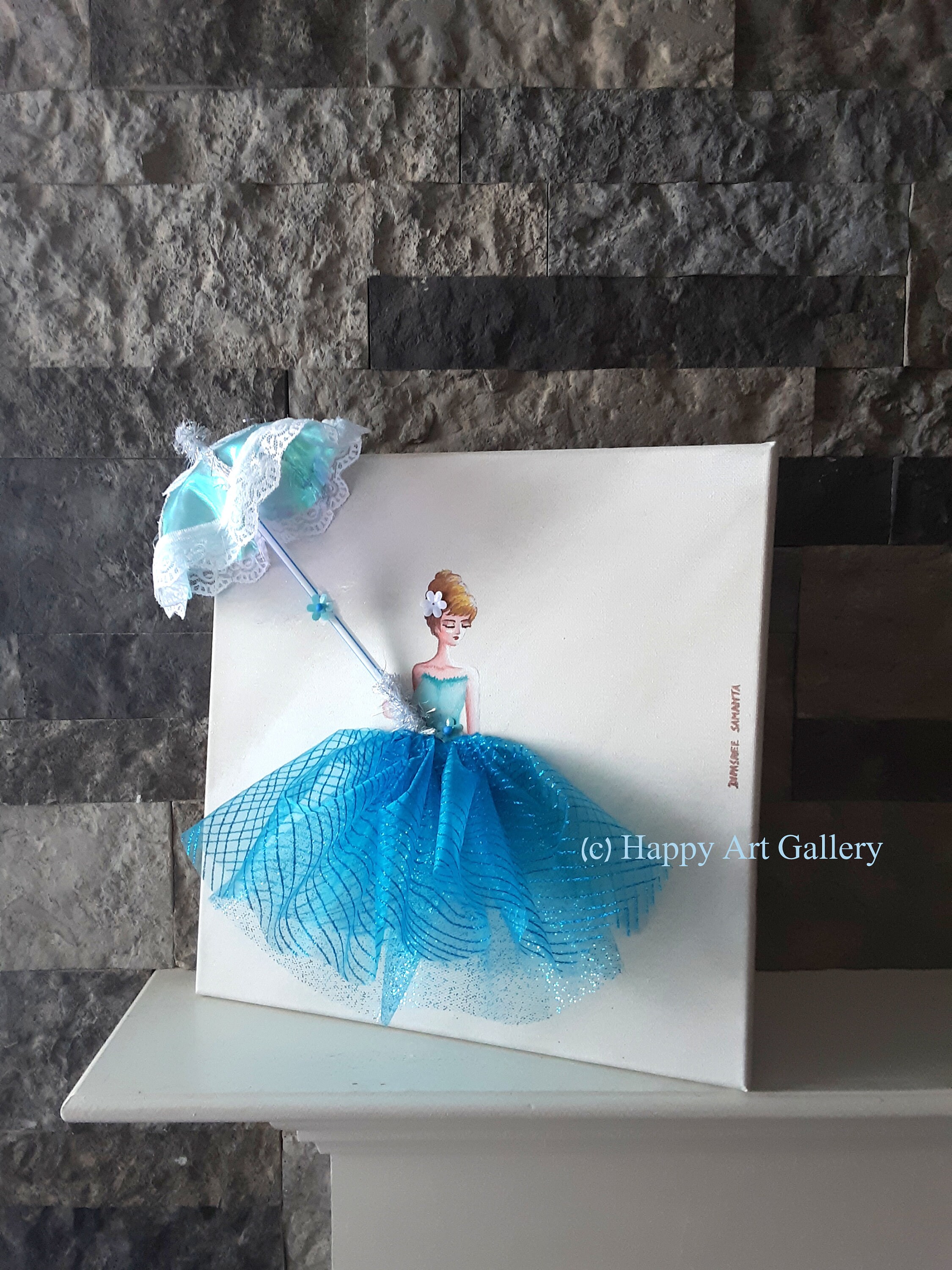 Princess With Umbrella Princess Wall Art Princess Wall Decor | Etsy