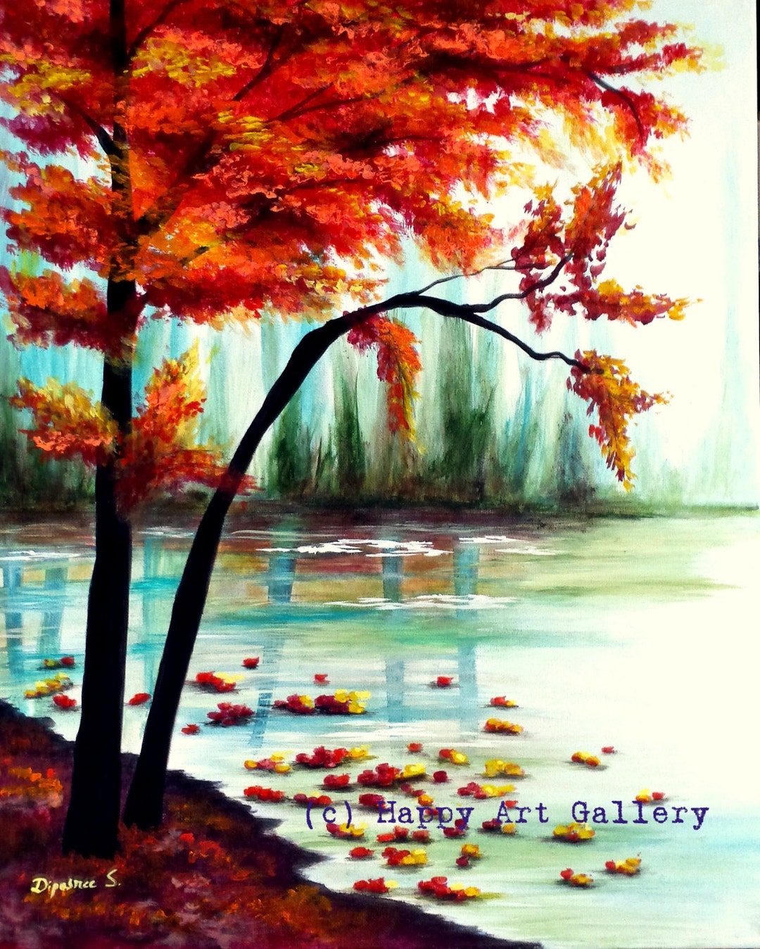 Fall Colors-fall Landscape Fall Art Autumn Landscape Fall Painting ...