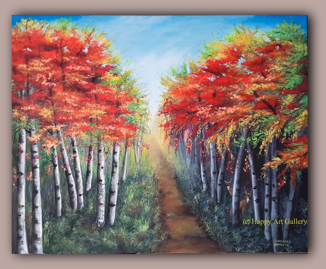 Fall Colors- Large Painting Landscape Painting Landscape Wall Art ...