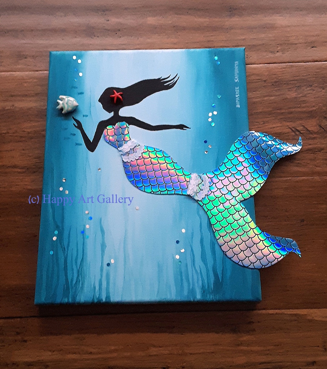 Mermaid Wall Art Mermaid Wall Decor Mermaid Wall Art for Nursery Girls ...