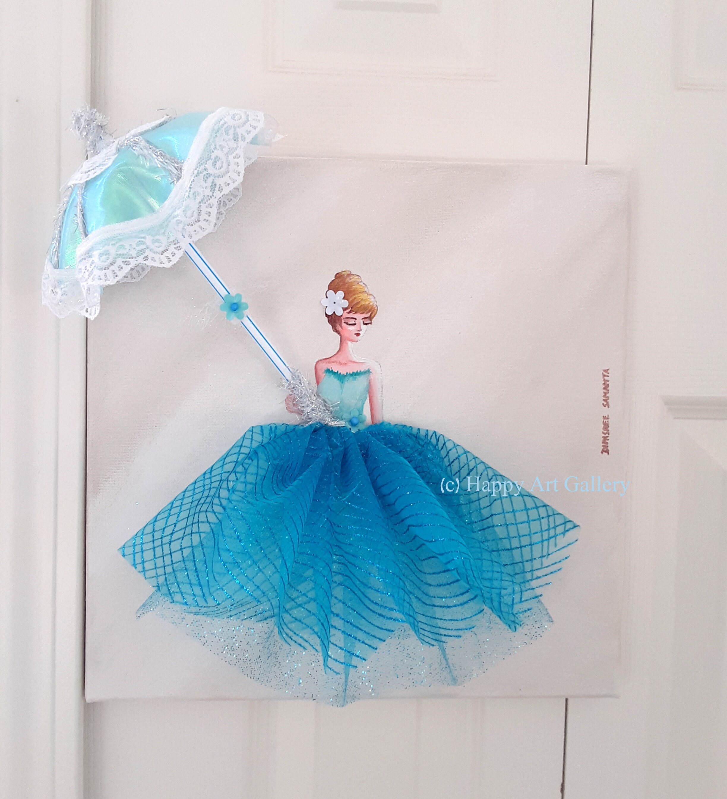 Princess With Umbrella Princess Wall Art Princess Wall Decor - Etsy