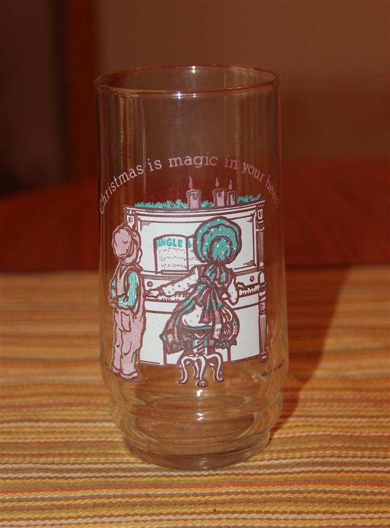 1978 Holly Hobbie And Robby Coca Cola Christmas Glass No 2 Etsy