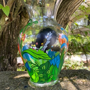 Alice in Wonderland Inspired Fun Flowers Hand Painted Vase - Etsy