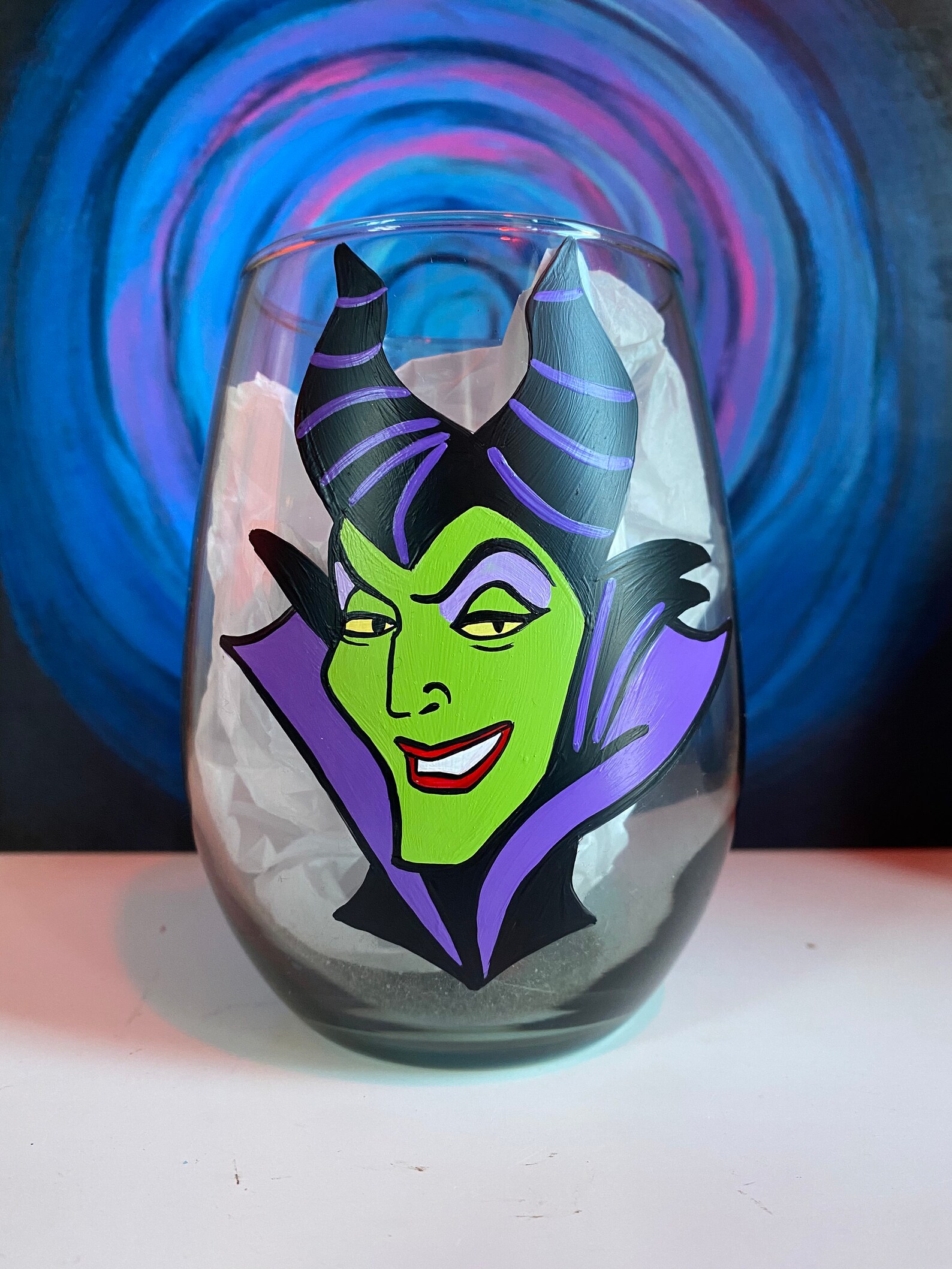 Maleficent and Dragon Inspired Wine Glass Set - Etsy