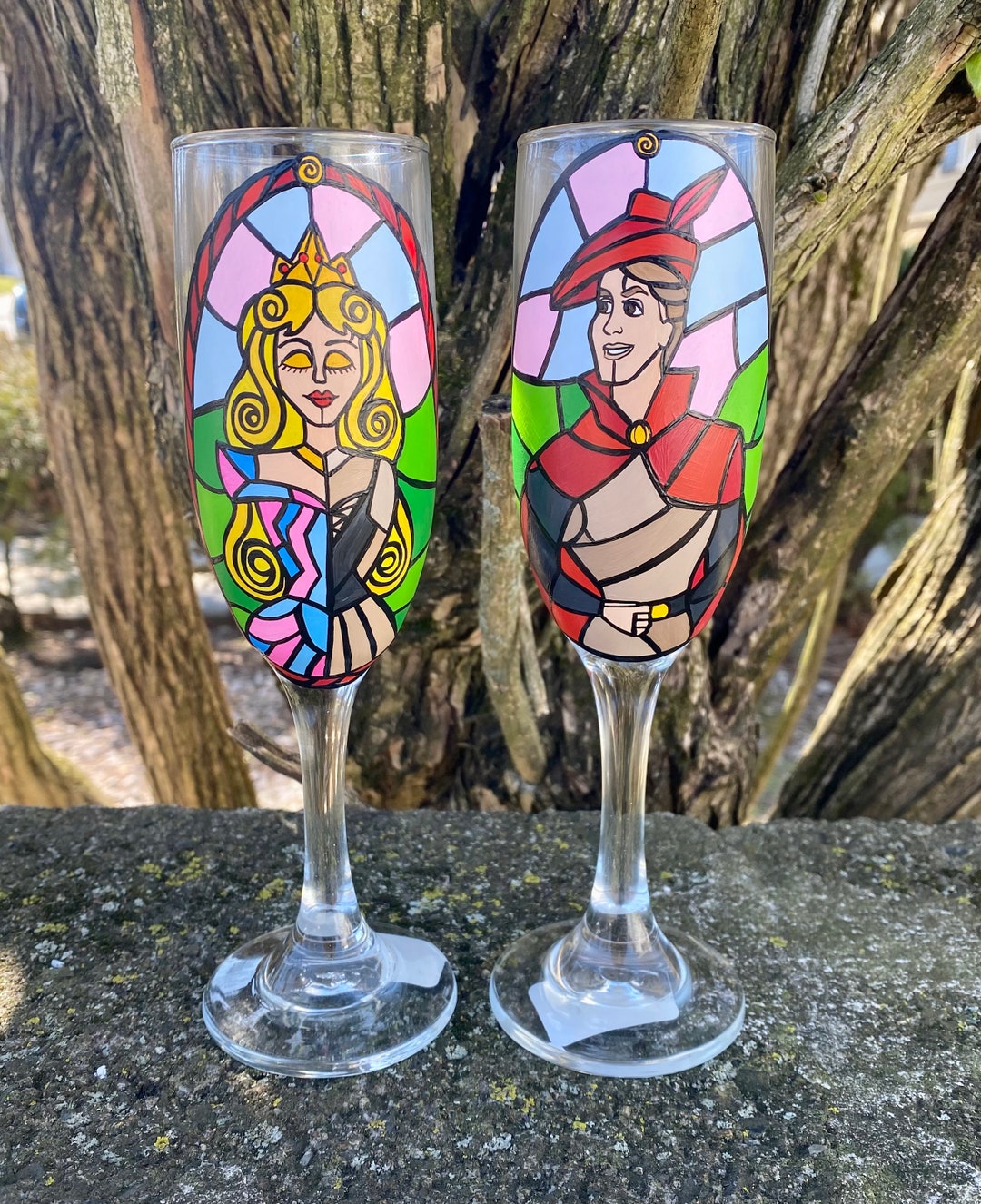 Sleeping Beauty Inspired Aurora and Prince Phillip “stained Glass ...