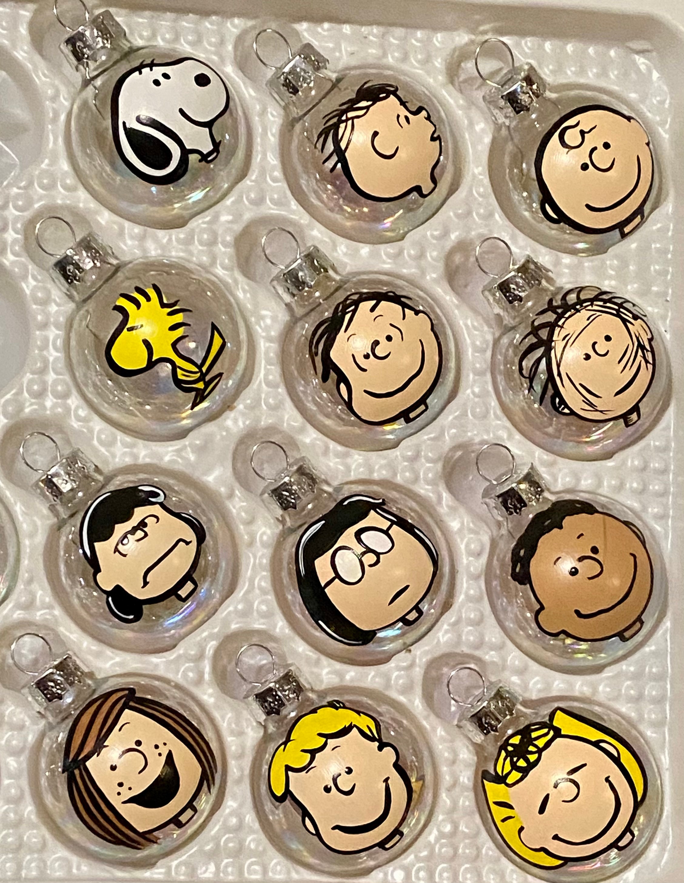 Charlie Brown Inspired 12 Piece MINI Glass Ornament Set - Etsy