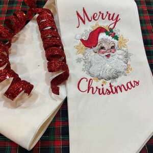 Vintage Santa Wreath Sash - Etsy