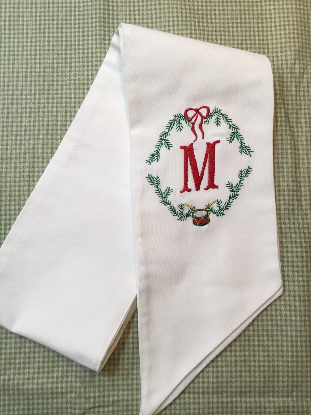 Christmas Wreath Sash - Etsy