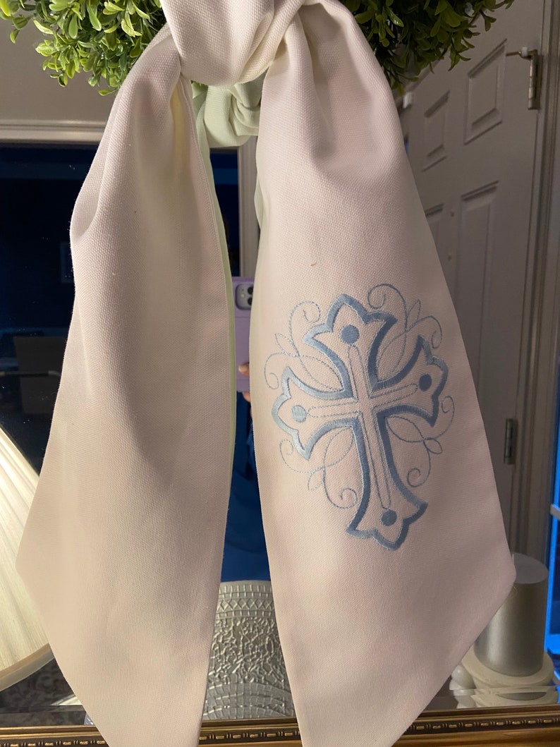 Cross Wreath Sash - Etsy