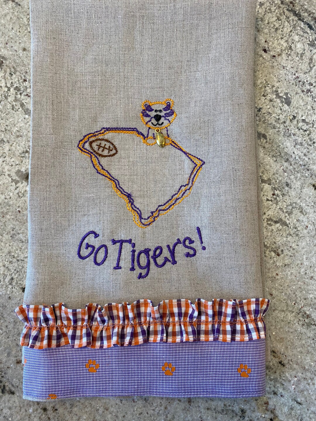 Clemson Tiger Tea Towel - Etsy