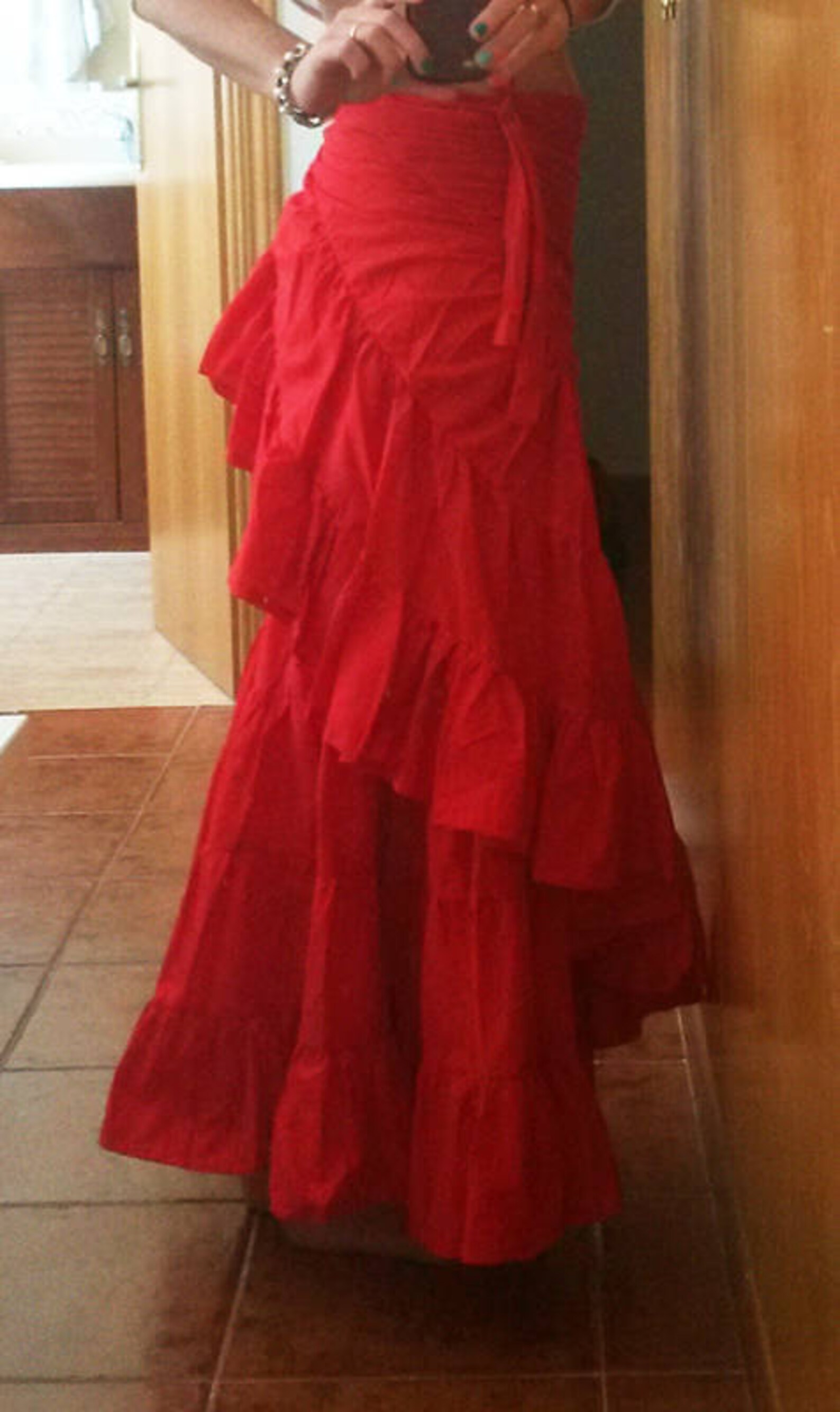 Flamenco Wrap Skirt Long Ruffle Maxi Skirt Natural Cotton. - Etsy