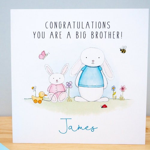 Personalised New Big Brother Card Personalised Brother Cards | Etsy