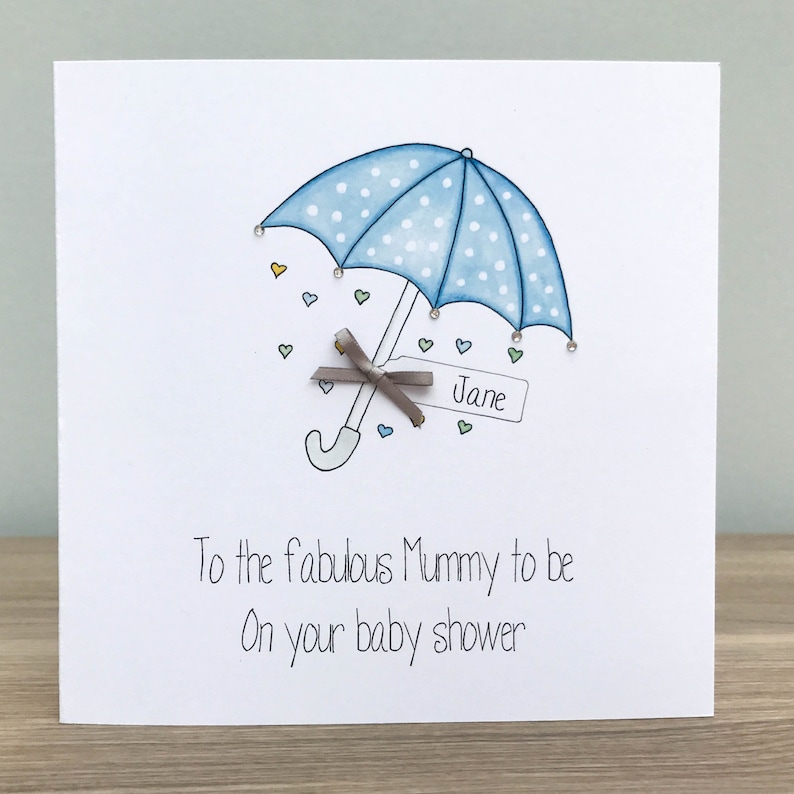 Personalised Baby Shower Card Handmade Personalised Baby | Etsy