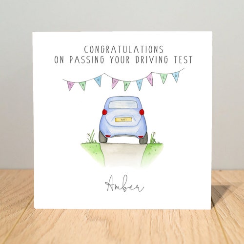 Driving Test Card Congratulations You Passed Learner - Etsy UK