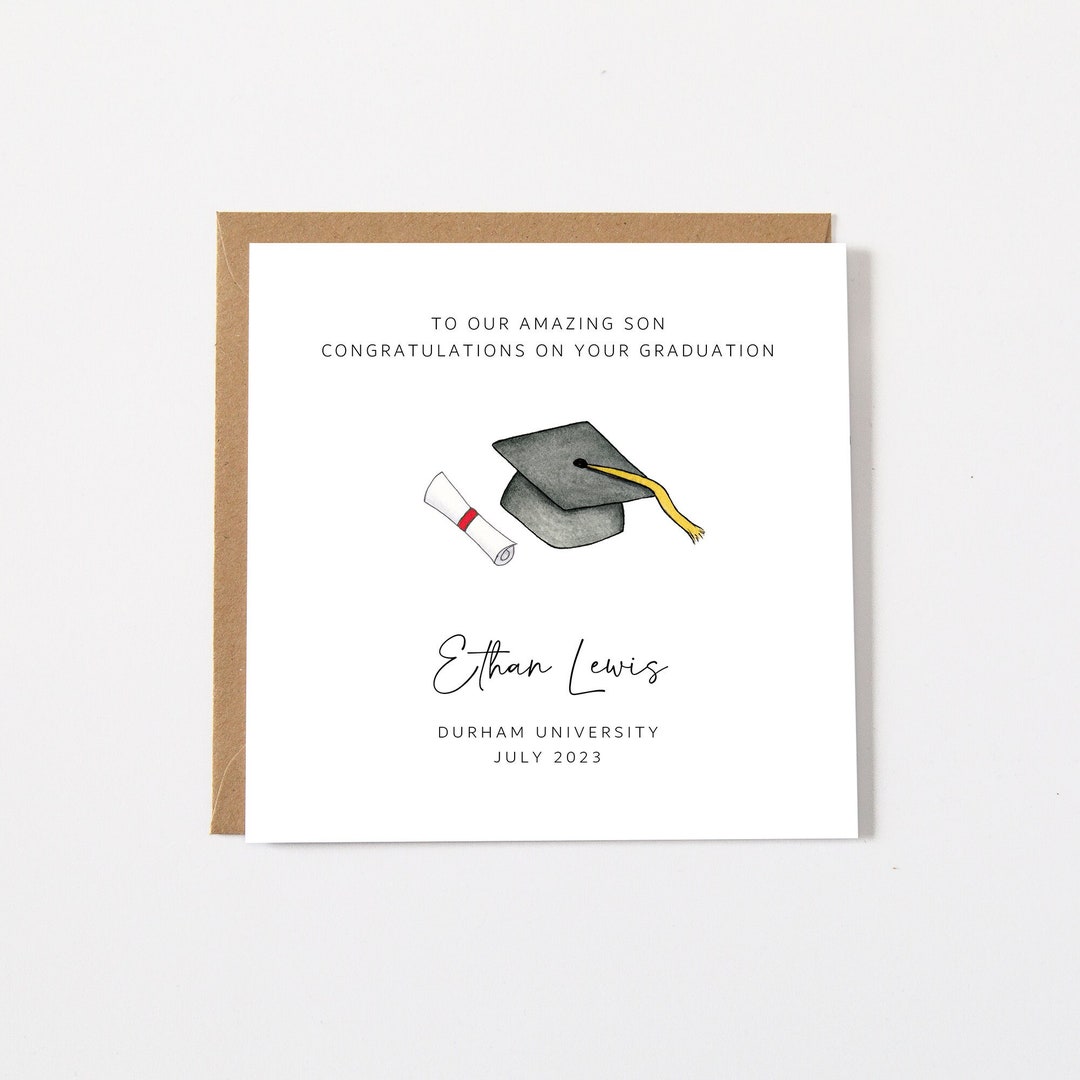 Personalised Graduation Card Graduation Card for Son - Etsy