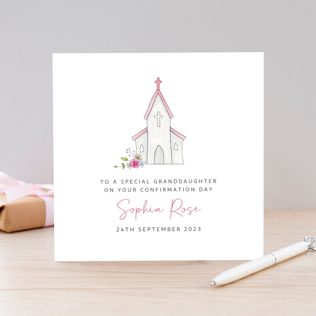 Personalised Girls Confirmation Card - Goddaughter Confirmation Card ...