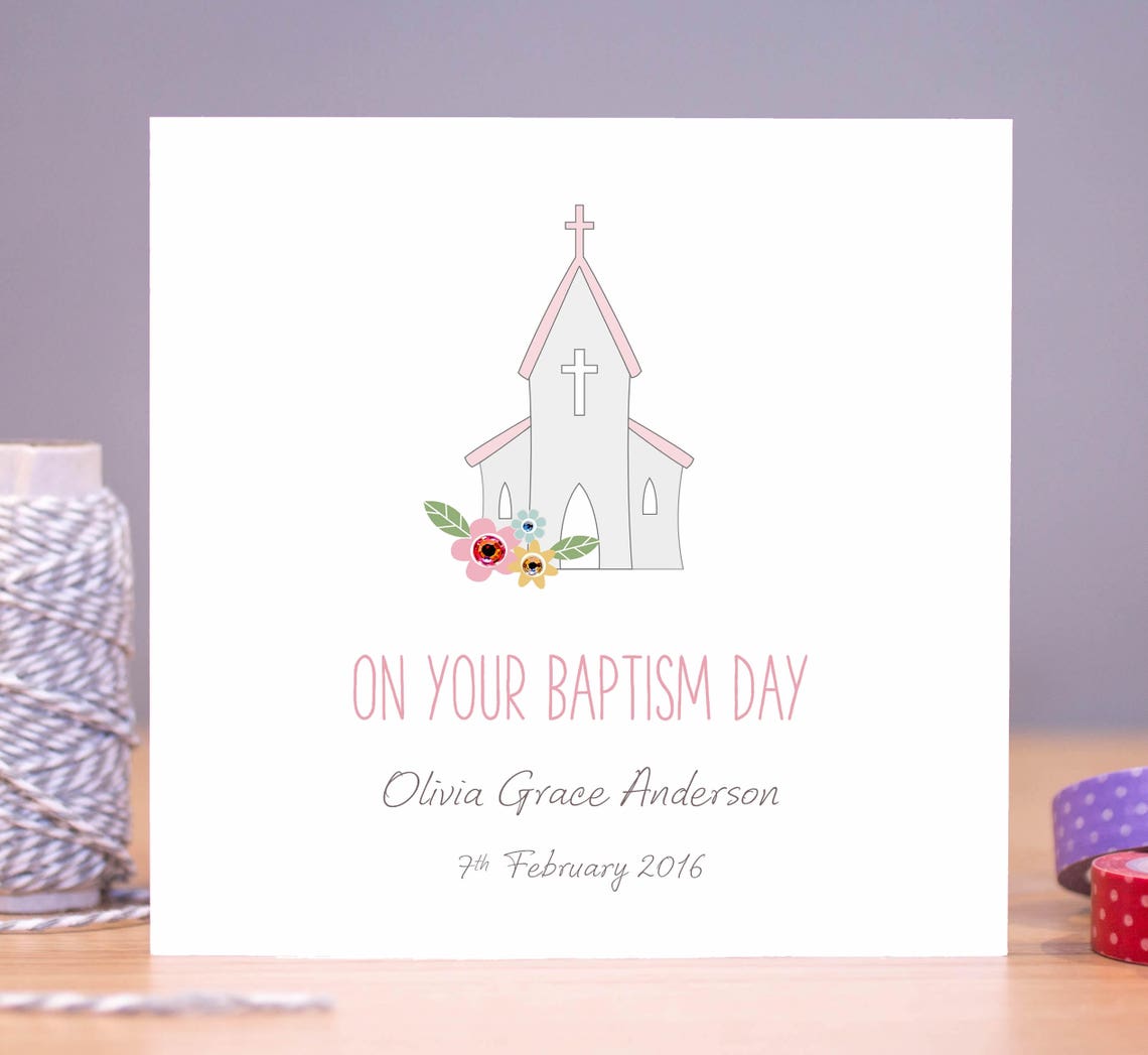 Personalised Handmade Baptism Card Personalised Baptism Card | Etsy