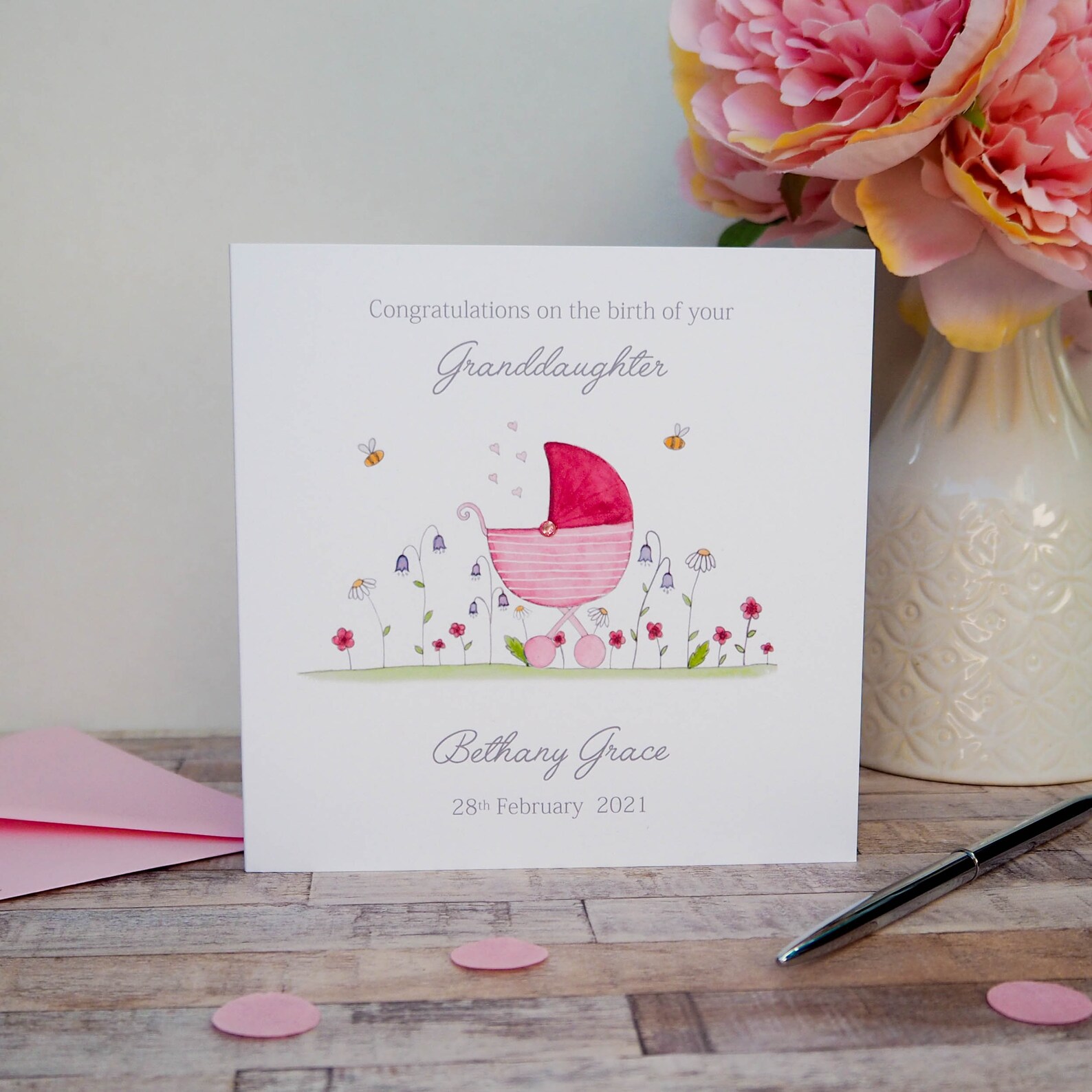 Personalised New Grandparents Card Granddaughter Card - Etsy UK