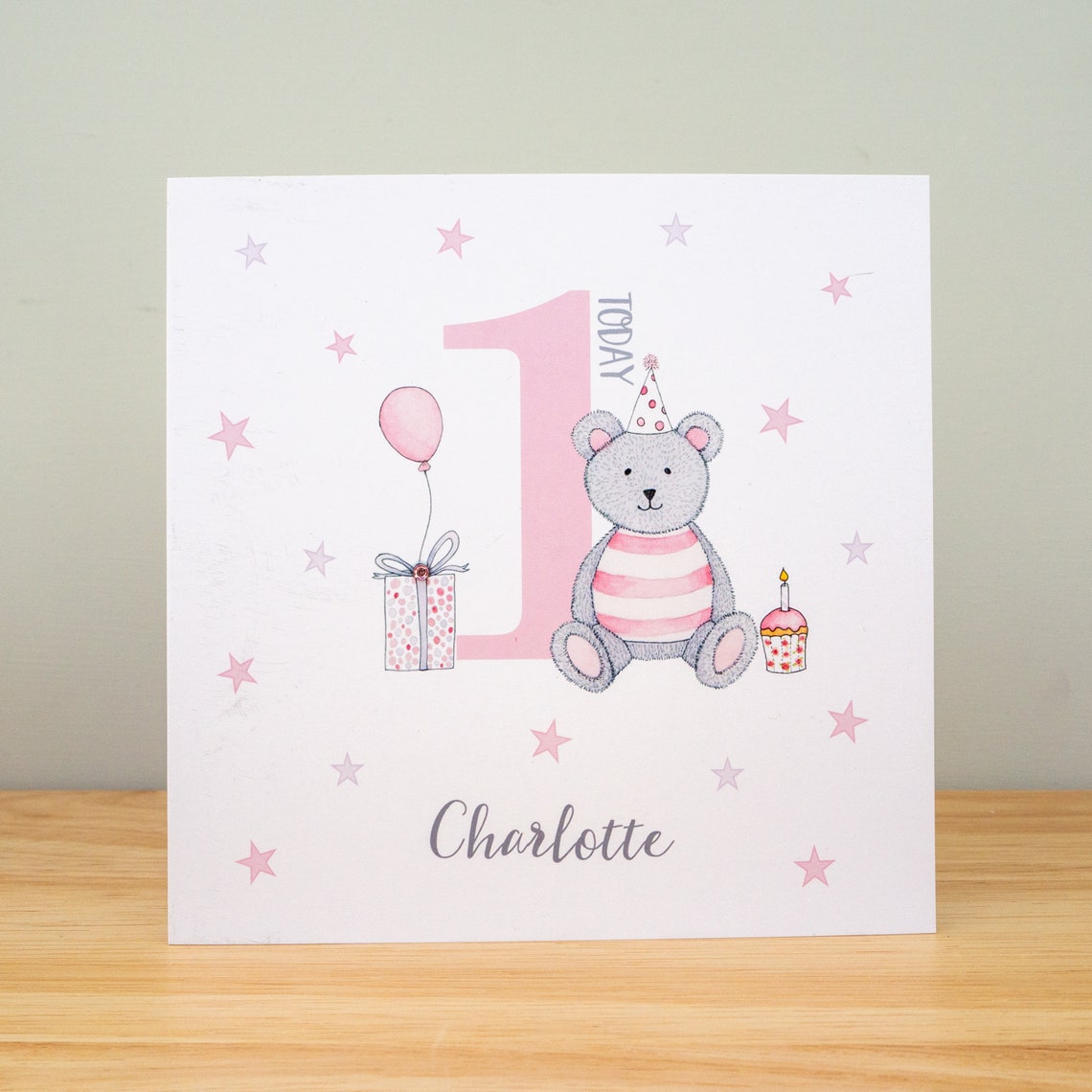 Personalised 1st Birthday Card Girls First Birthday Card | Etsy