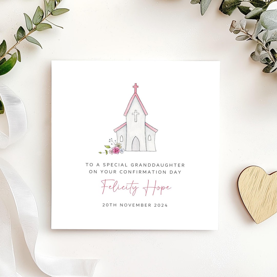 Personalised Girls Confirmation Card - Goddaughter Confirmation Card ...
