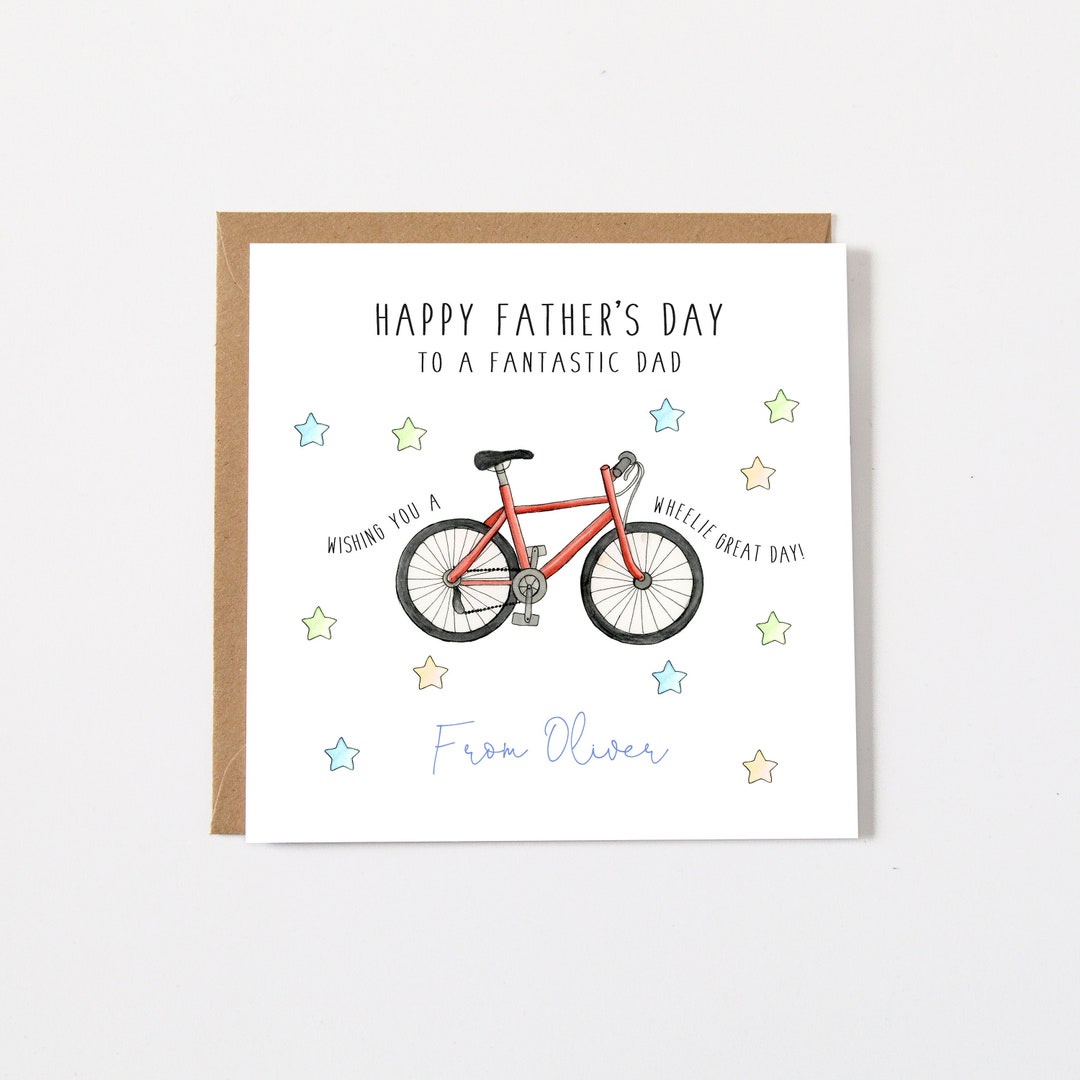 Personalised Father's Day Cards - Bike Fathers Day Card - Cycling ...