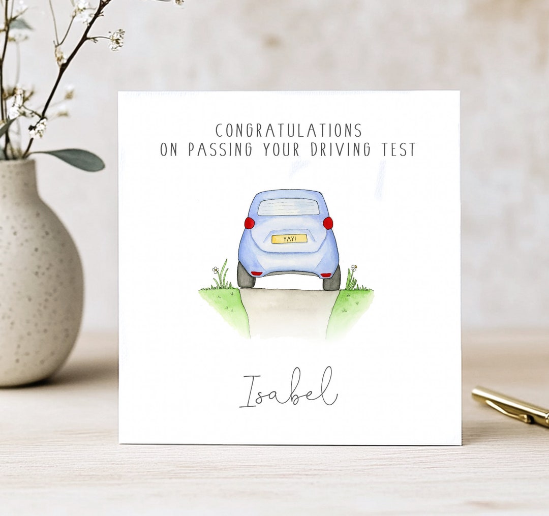 Personalised Well Done You Passed Your Driving Test Card - Etsy