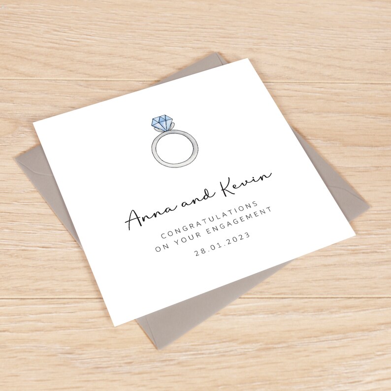 Personalised Engagement Card Handmade Personalised - Etsy UK