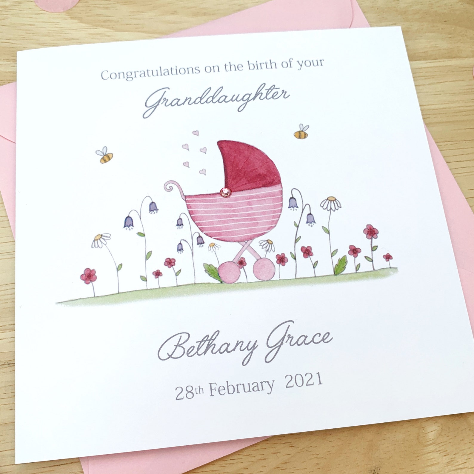 Personalised New Grandparents Card Granddaughter Card - Etsy UK