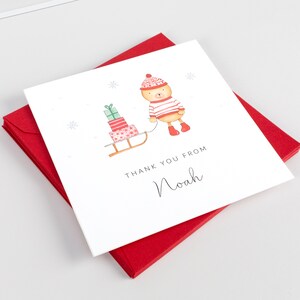 Personalised Christmas Thank You Cards Pack Girls Christmas Thank You ...