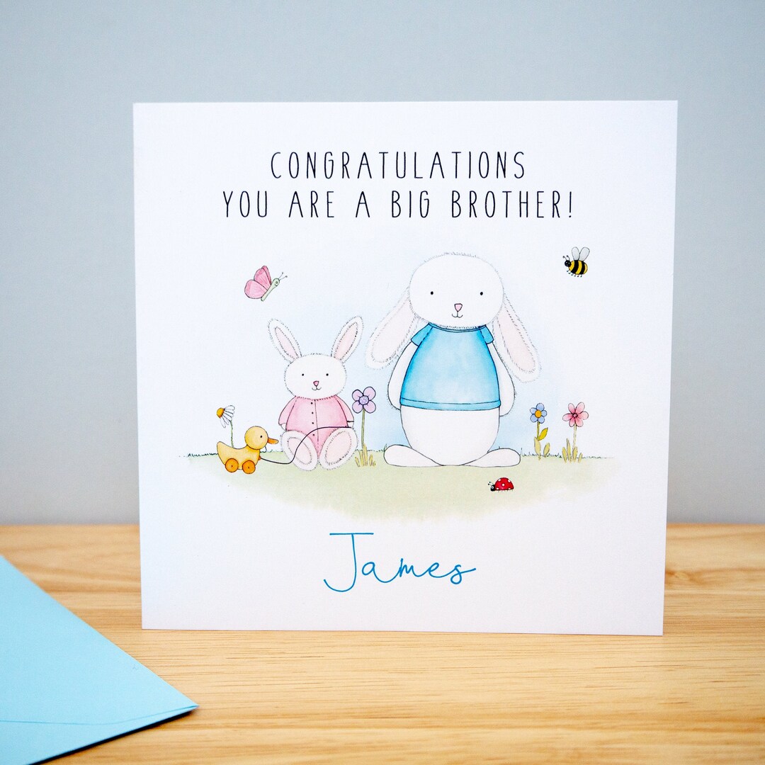 Personalised New Big Brother Card Personalised Brother Cards - Etsy
