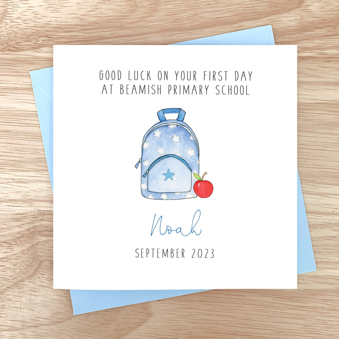 Personalised First Day at School Card 1st Day at School Card Boys First ...