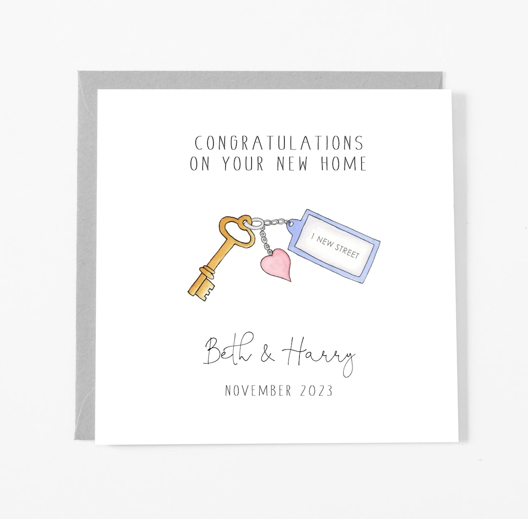 Personalised New Home Card Personalised New House Card Personalised ...
