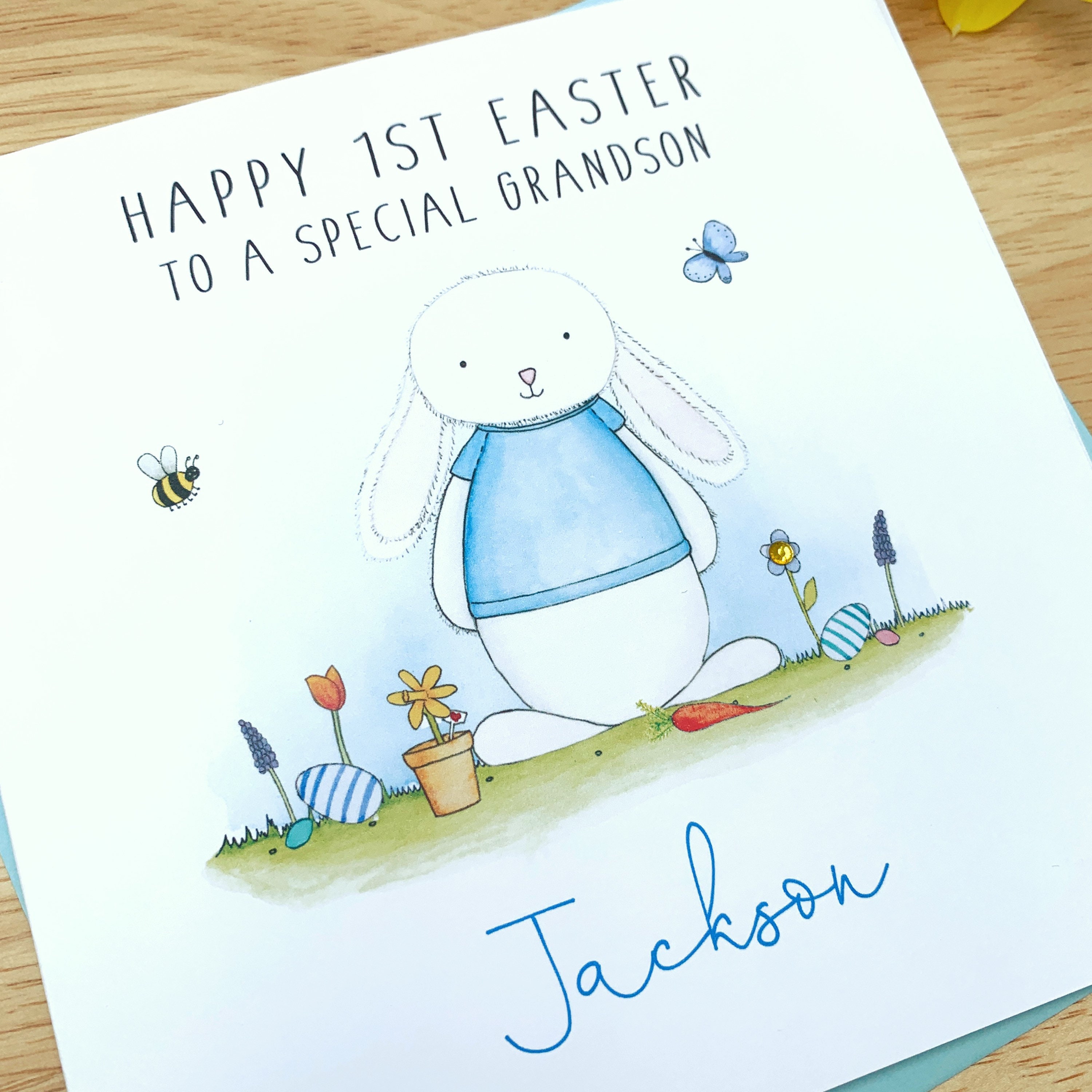Personalised First Easter Card Son Easter Card Boys Easter - Etsy UK
