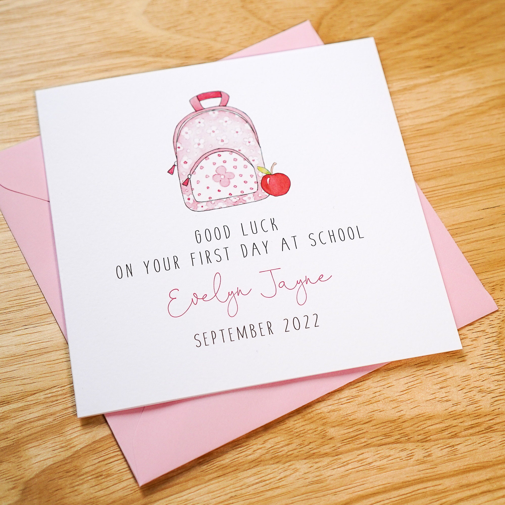 Personalised First Day at School Card 1st Day at School Card - Etsy UK