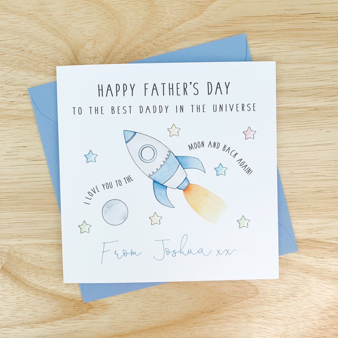Personalised Father's Day Cards Rocket Fathers Day Cards - Etsy