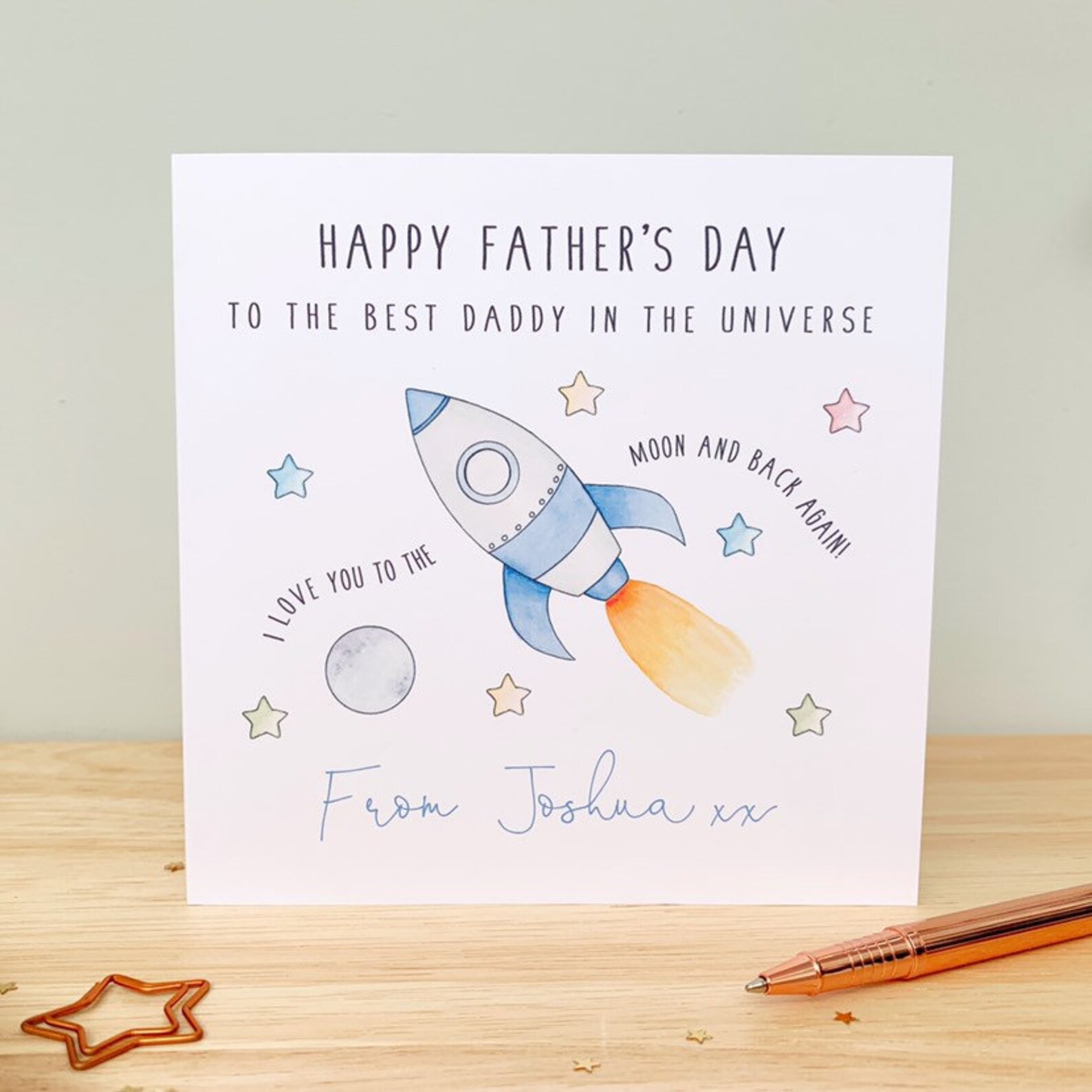 Personalised Father's Day Cards Rocket Fathers Day Cards Space Fathers ...