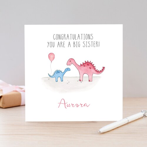 New Big Sister New Big Brother Congratulations Card - Etsy