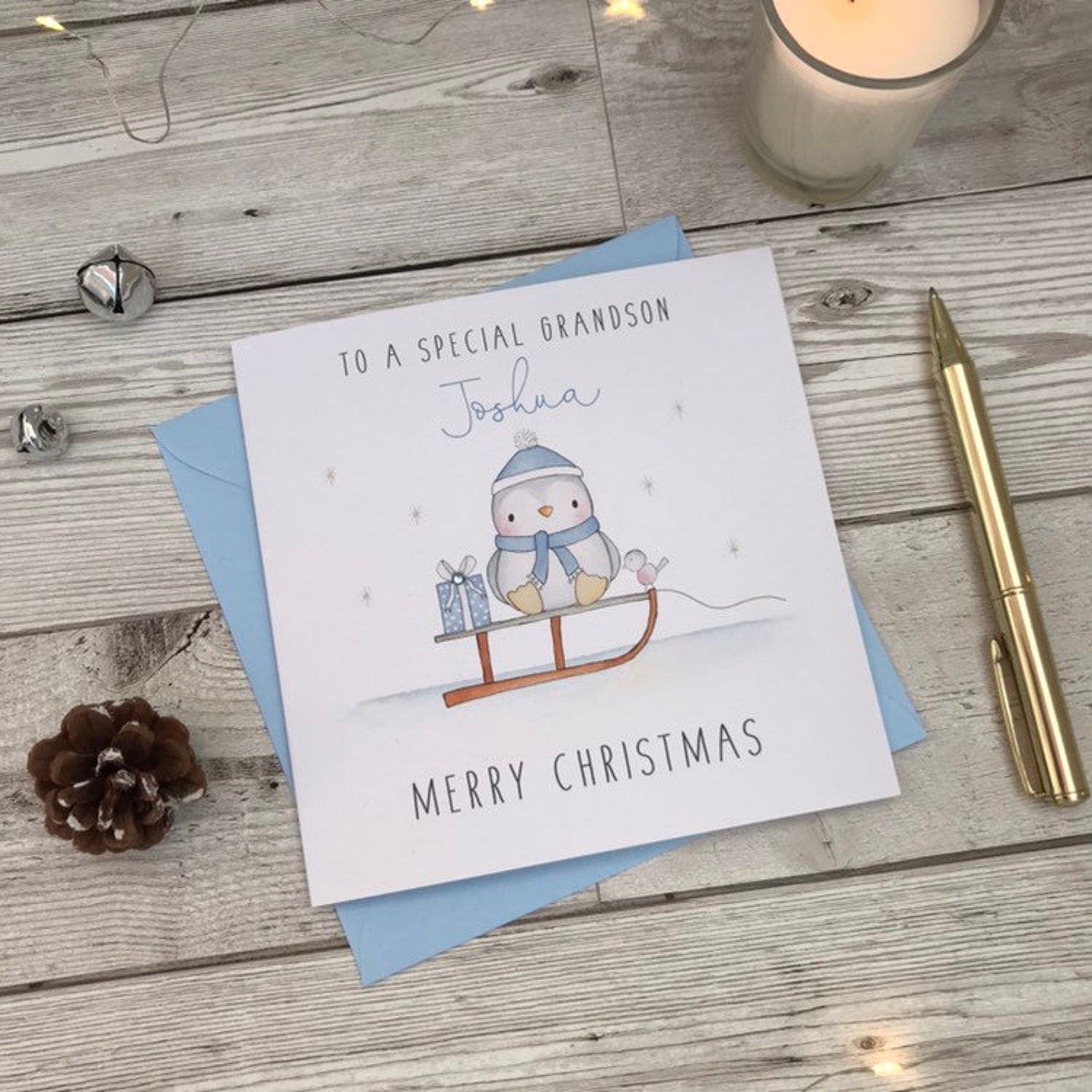 Personalised Christmas Card Son Christmas Card Boys | Etsy UK