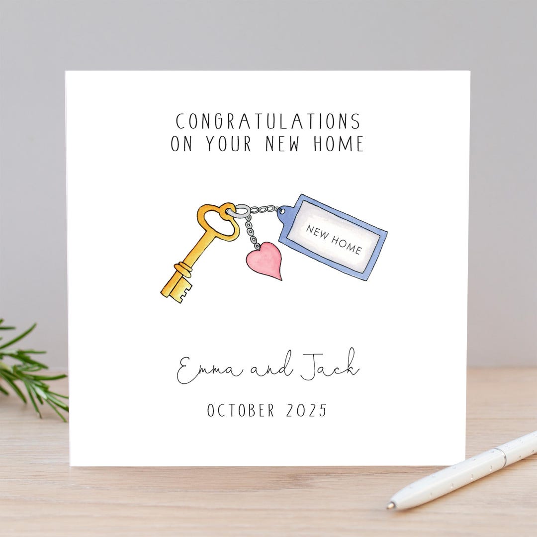 Personalised New Home Card - Moving House Housewarming Greeting Card - Etsy