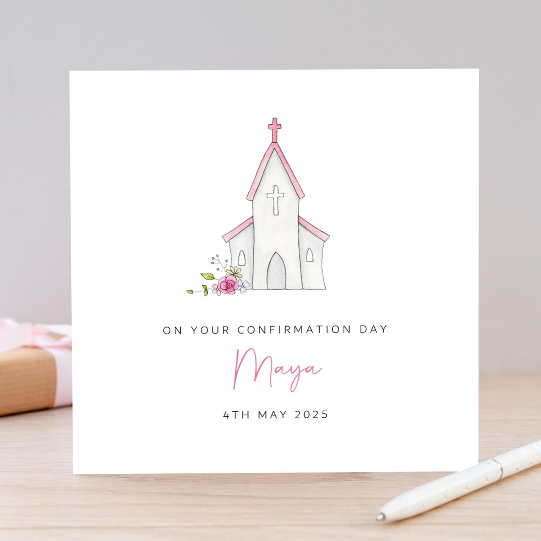 Personalised Confirmation Card - Girls Confirmation Card - on Your ...
